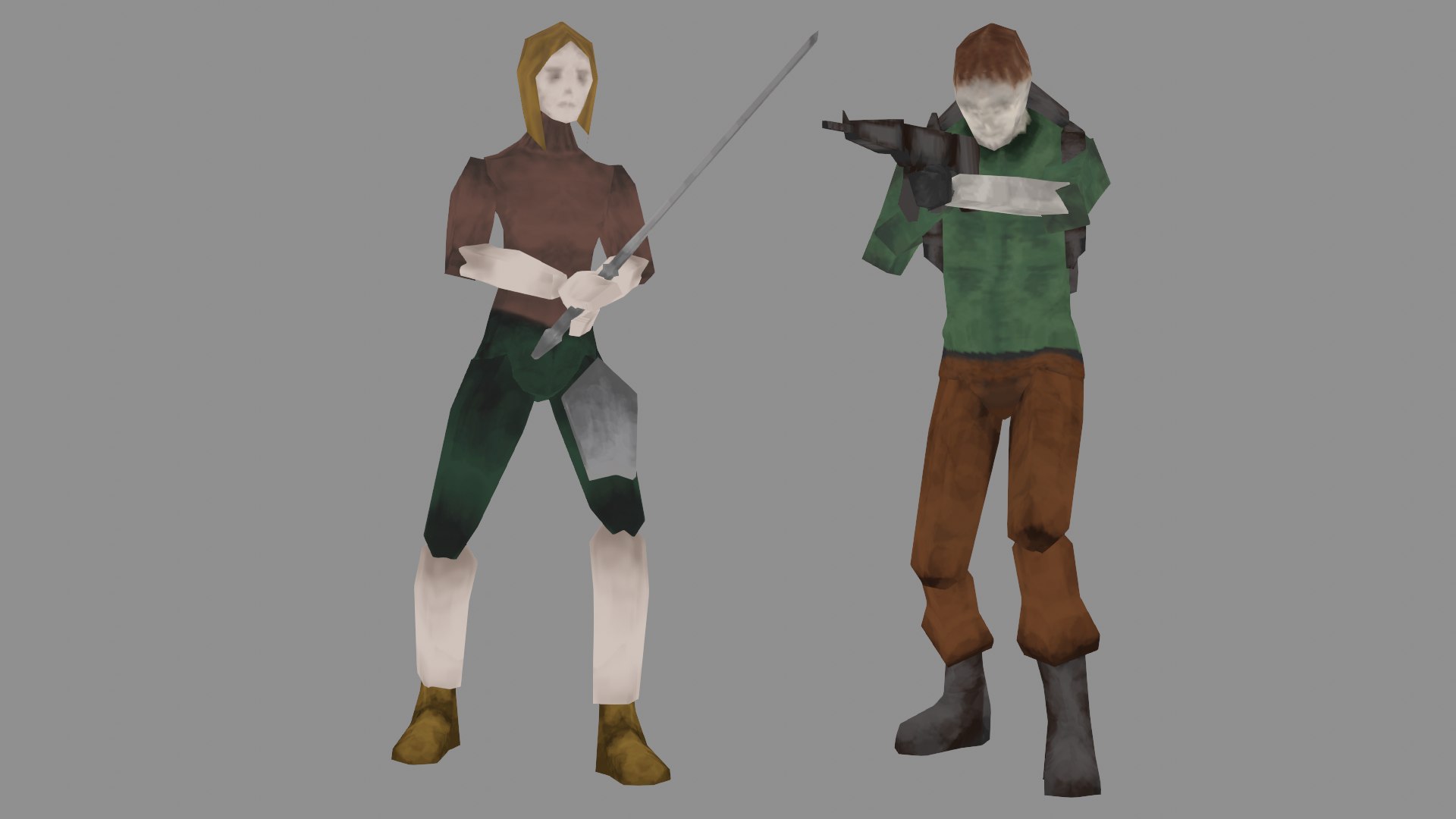 Free 3D Retro Apocalypse Survivors - Animated - TurboSquid 2272844