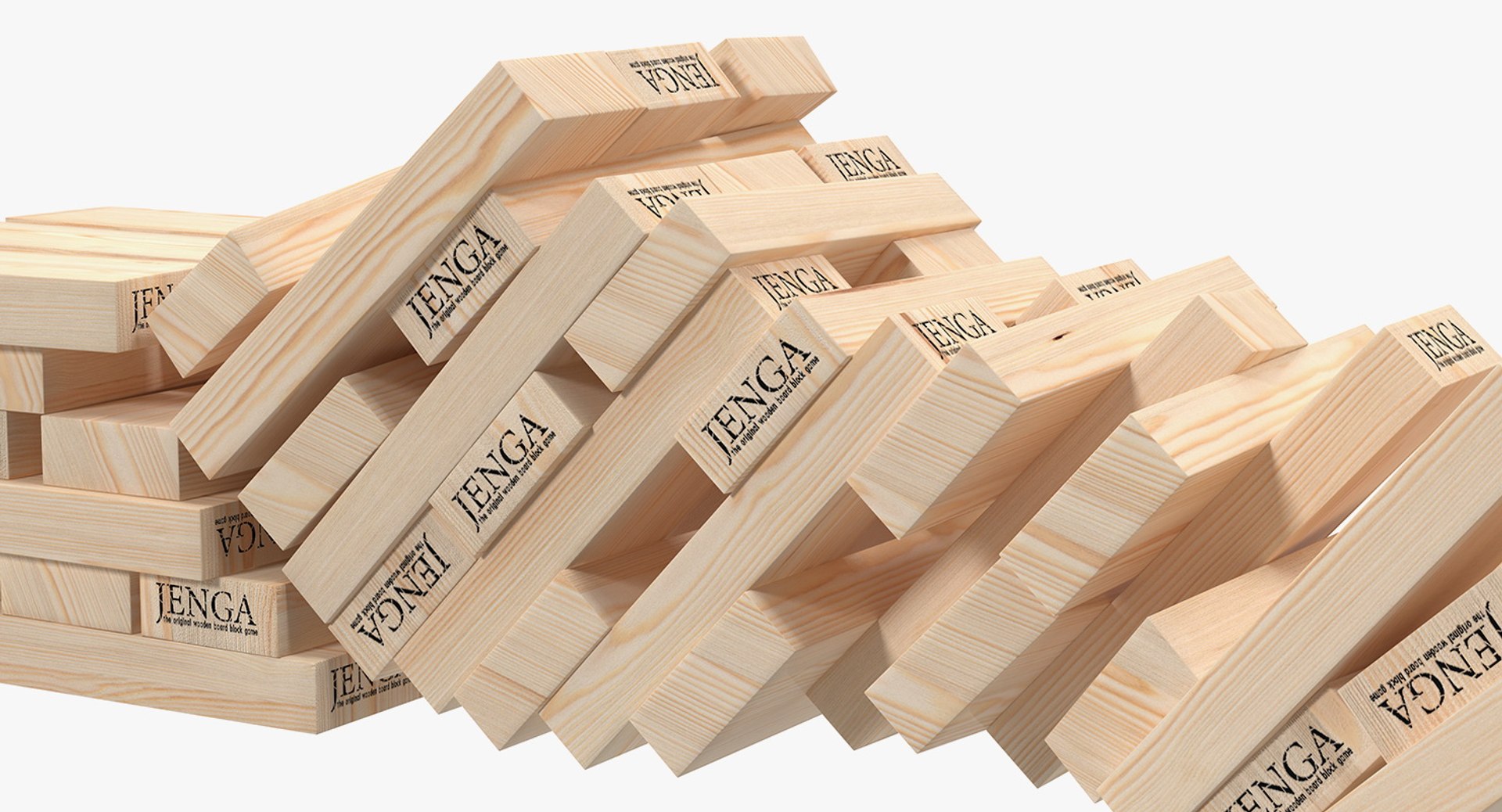 3D Jenga Bricks Gaming Model - TurboSquid 1426283