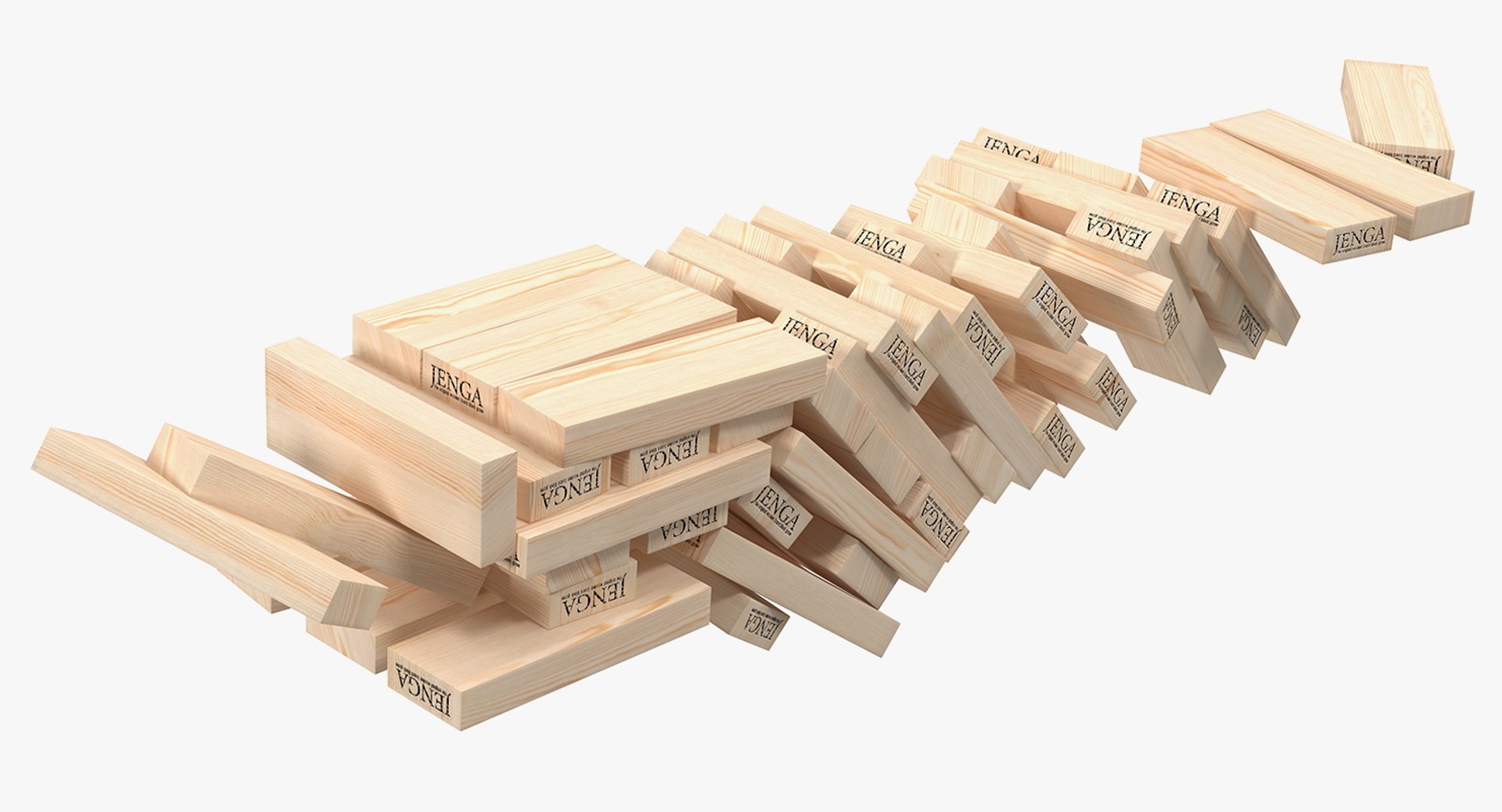 3D Jenga Bricks Gaming Model - TurboSquid 1426283