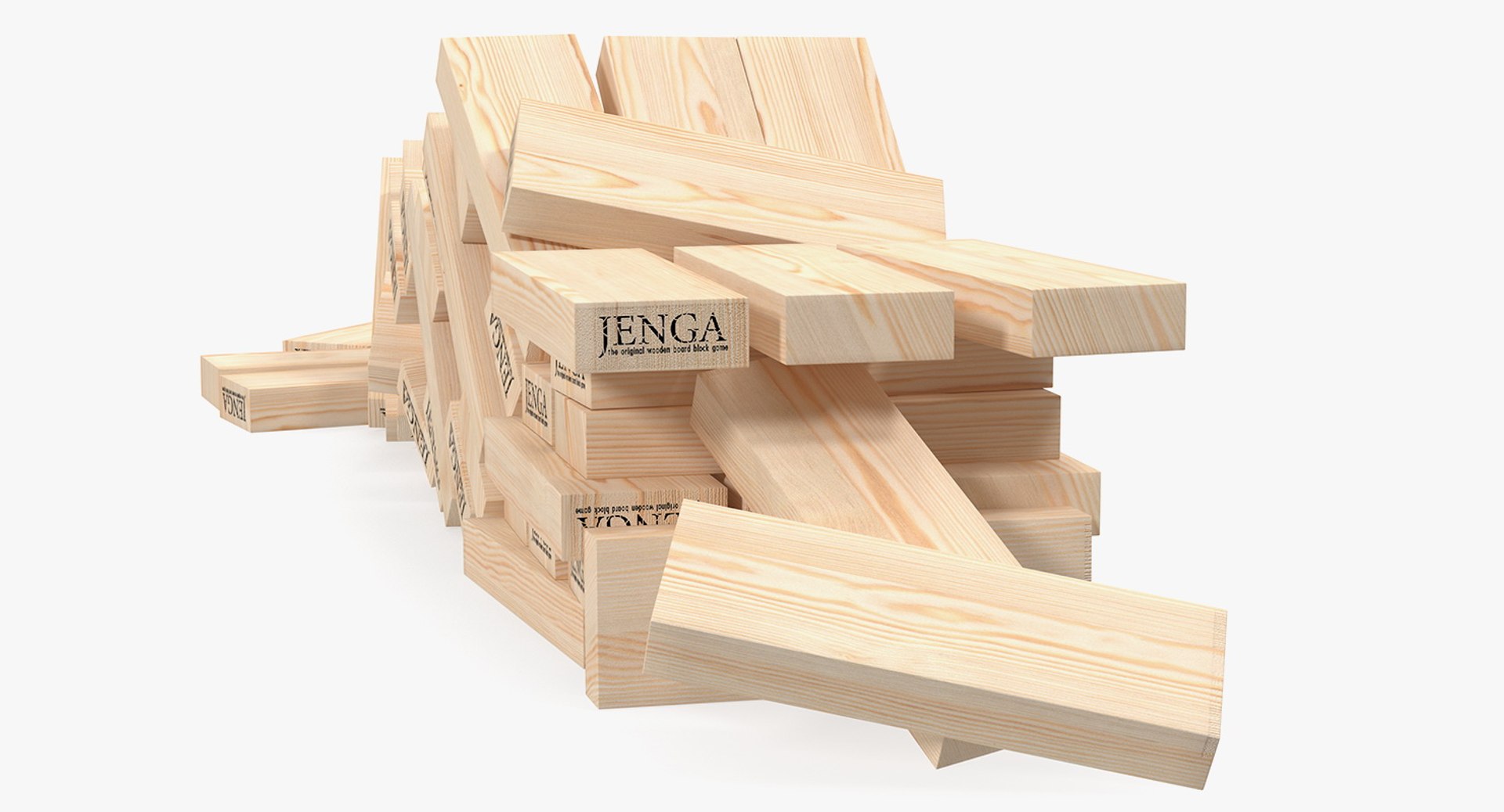 3D Jenga Bricks Gaming Model - TurboSquid 1426283