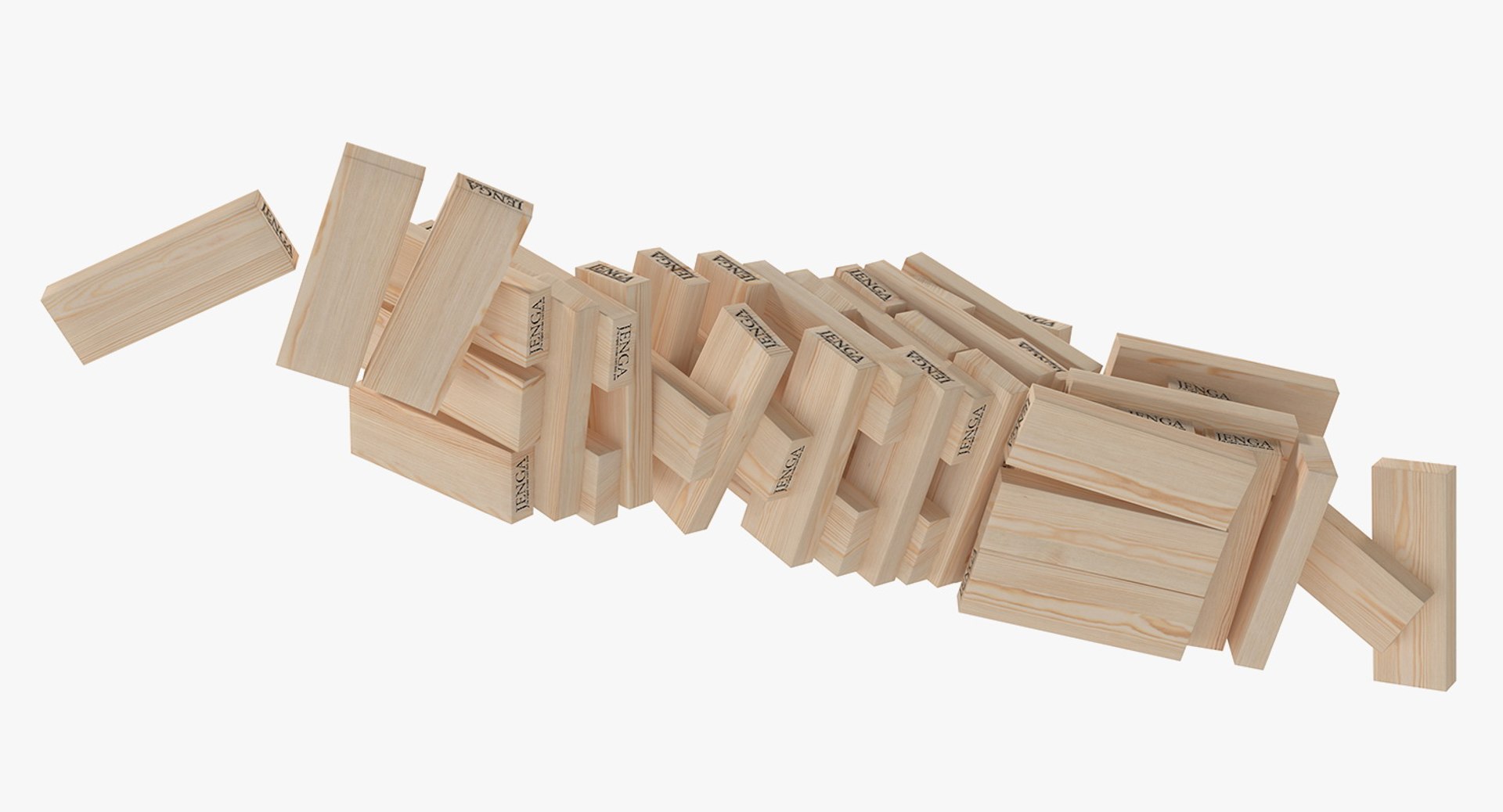 3D Jenga Bricks Gaming Model - TurboSquid 1426283