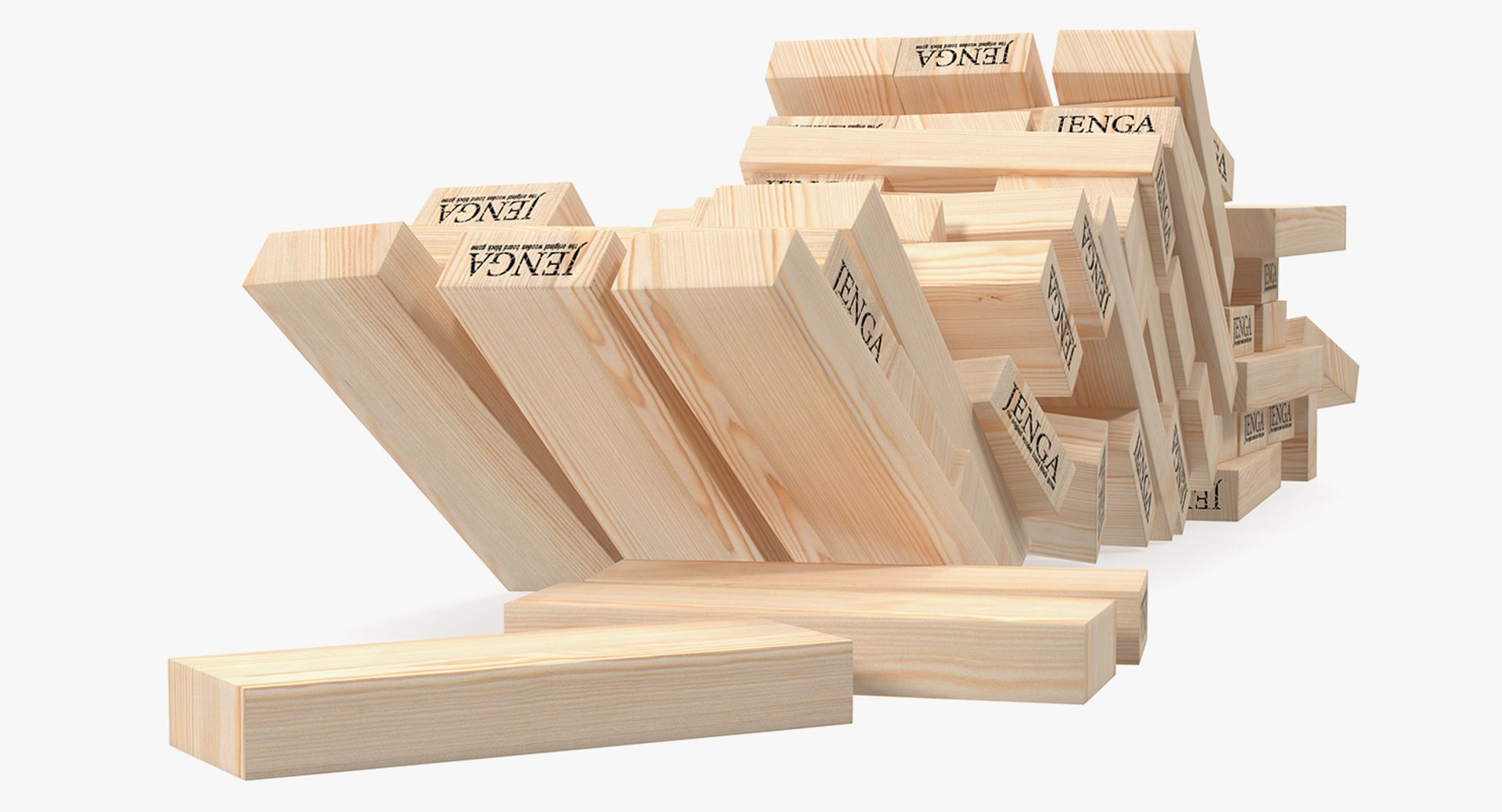 3D Jenga Bricks Gaming Model - TurboSquid 1426283