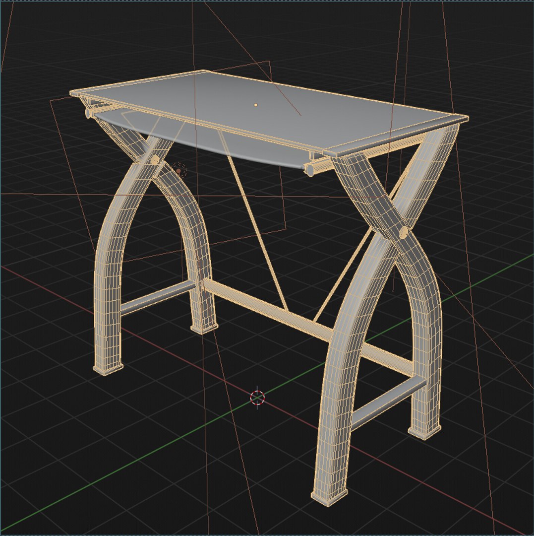 Glass desk blender eevee 3D model - TurboSquid 1447896