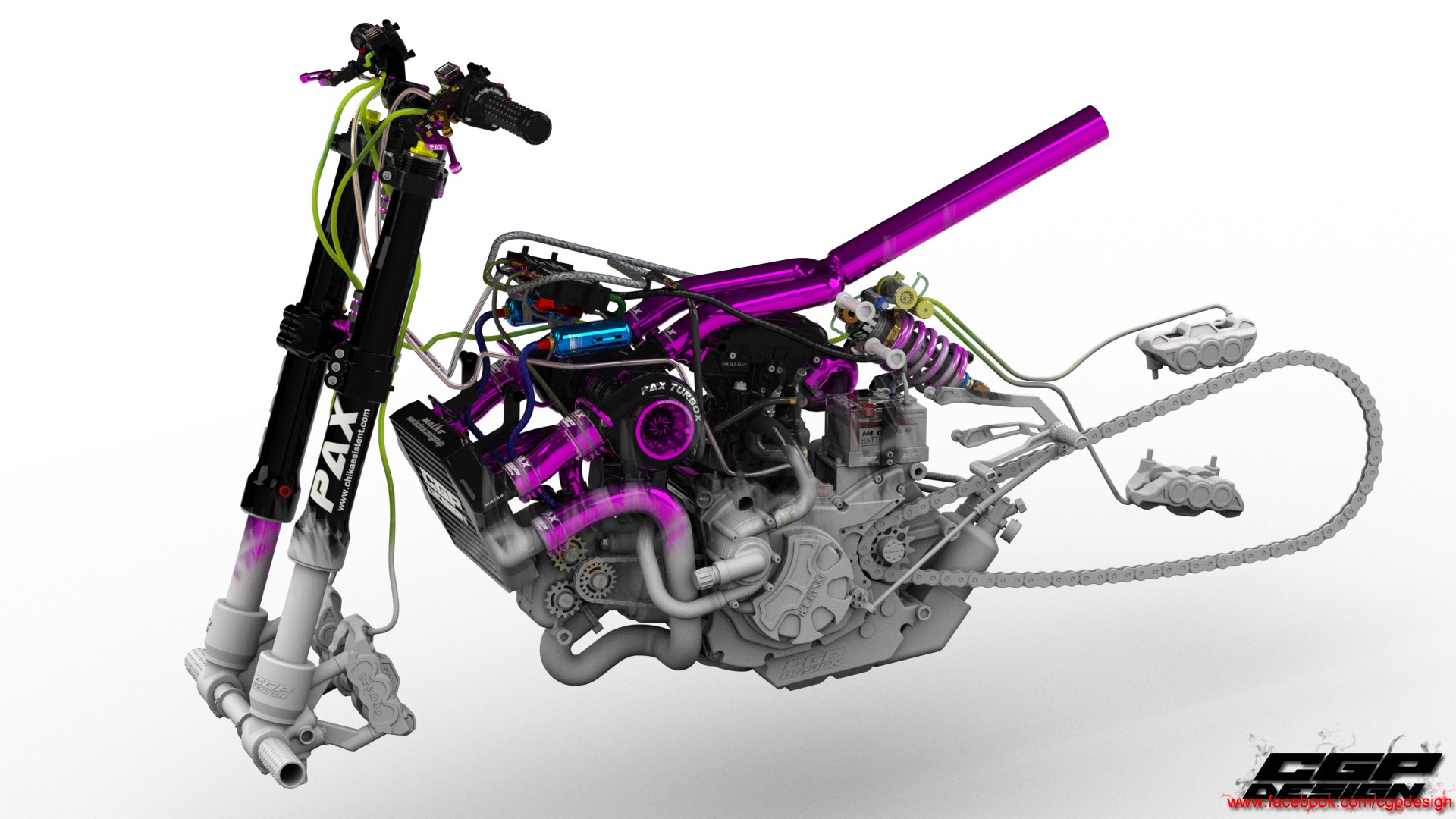 3D Pinki Sport Motorcycle Complete Model 3D Drawing Solidworks Design ...