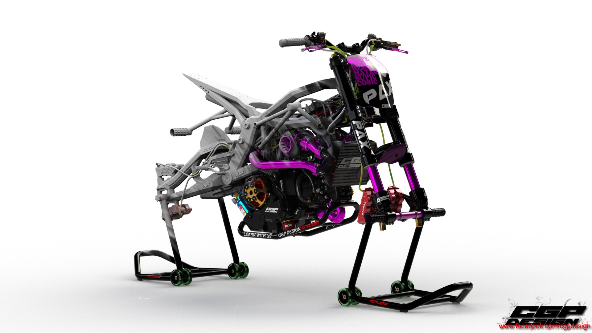 3D Pinki Sport Motorcycle Complete Model 3D Drawing Solidworks Design ...