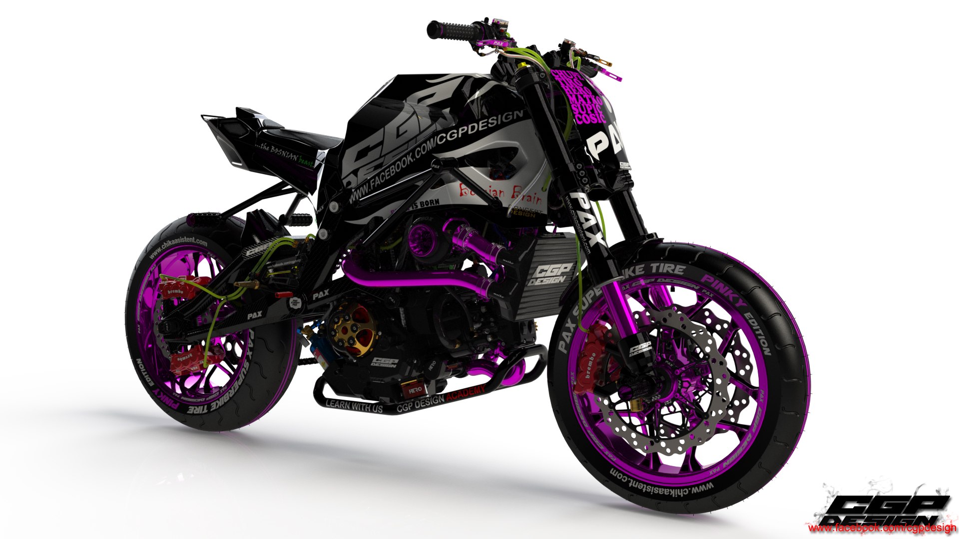 3D Pinki Sport Motorcycle Complete Model 3D Drawing Solidworks Design ...