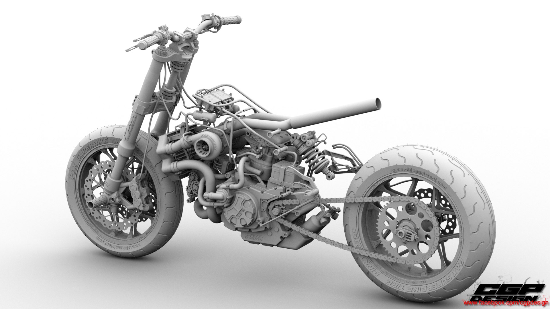 3D Pinki Sport Motorcycle Complete Model 3D Drawing Solidworks Design ...