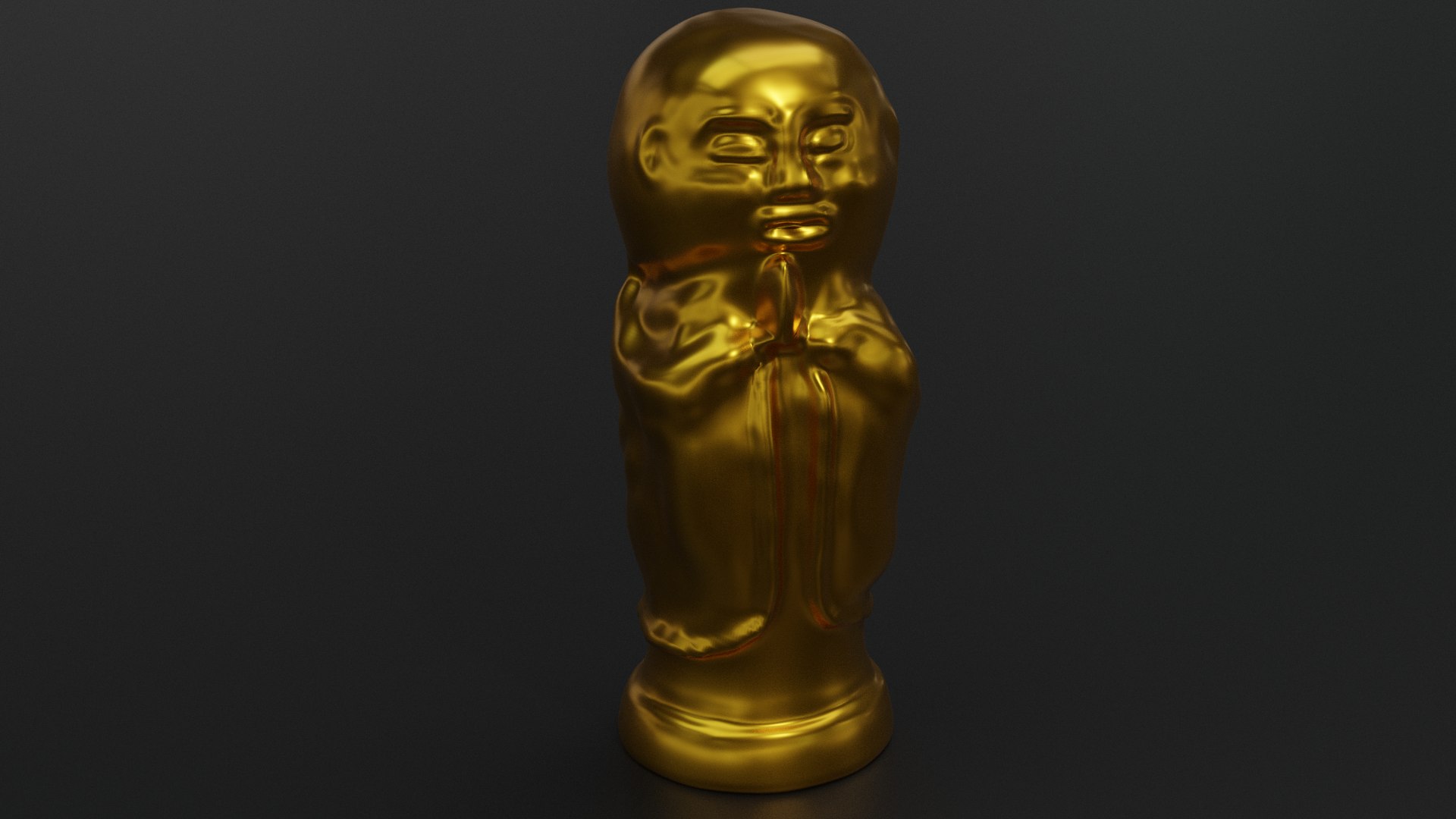 The Chubby Little Golden Man 3D Model - TurboSquid 1950028