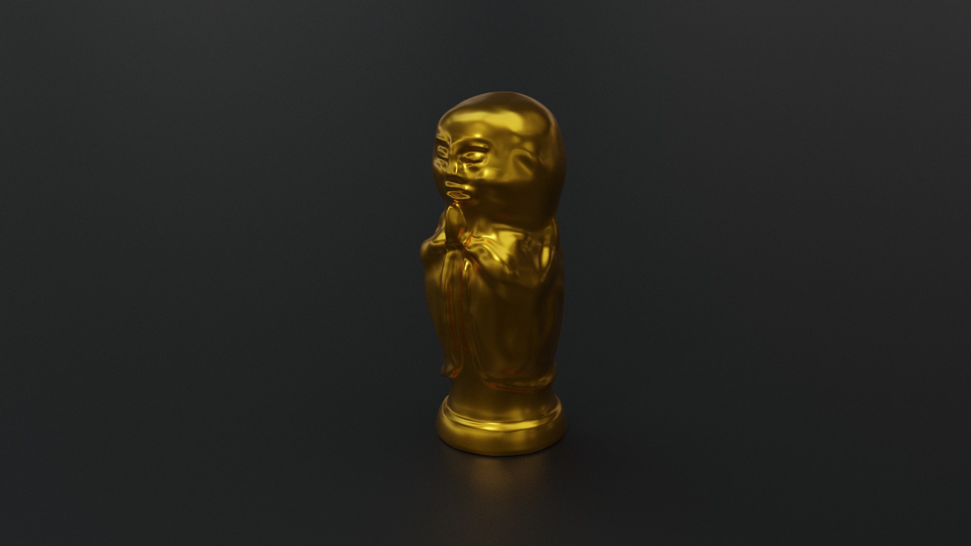 The Chubby Little Golden Man 3D Model - TurboSquid 1950028
