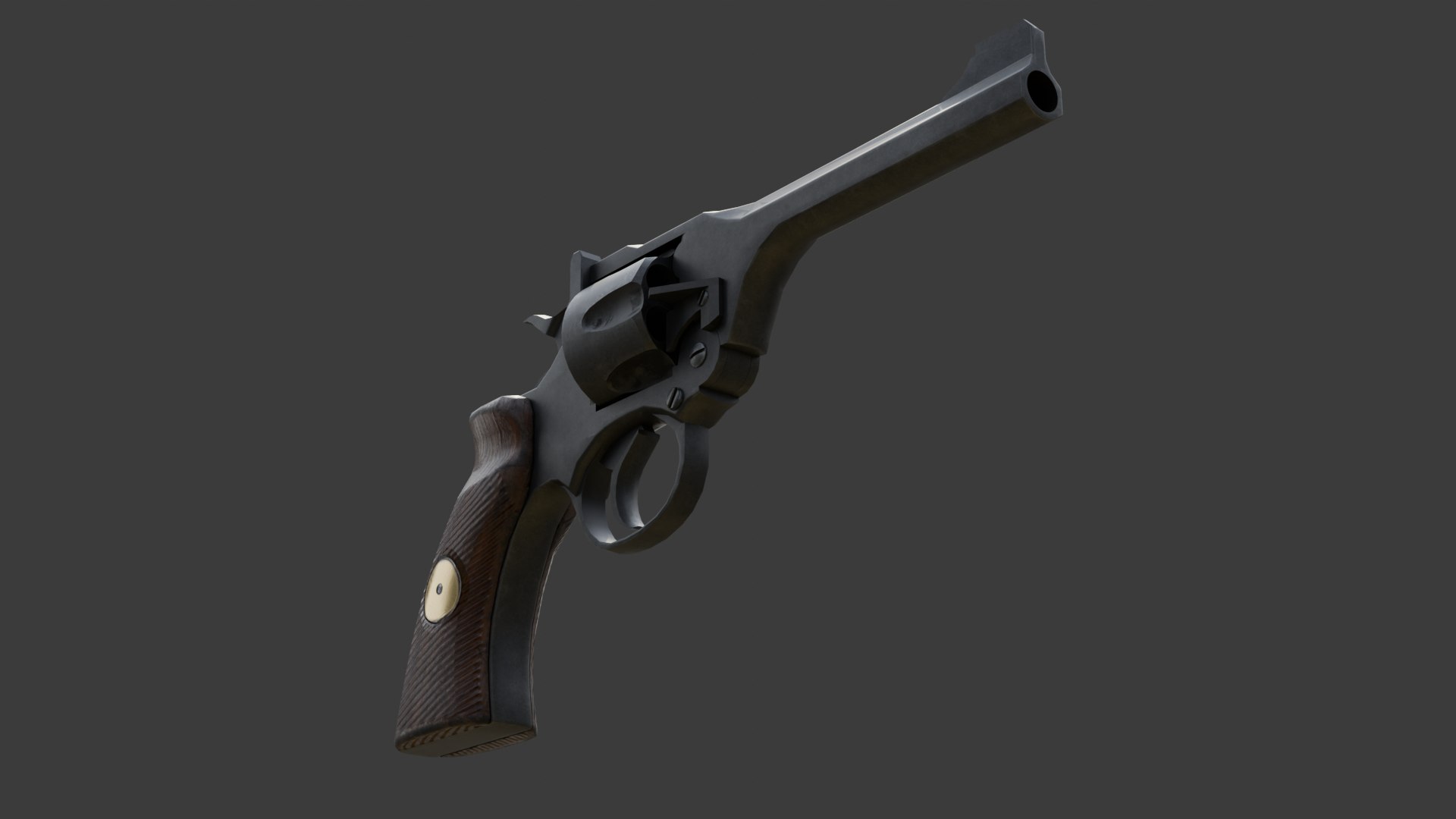 3D Enfield No2 Mk1 Revolver Low Poly - TurboSquid 2305076
