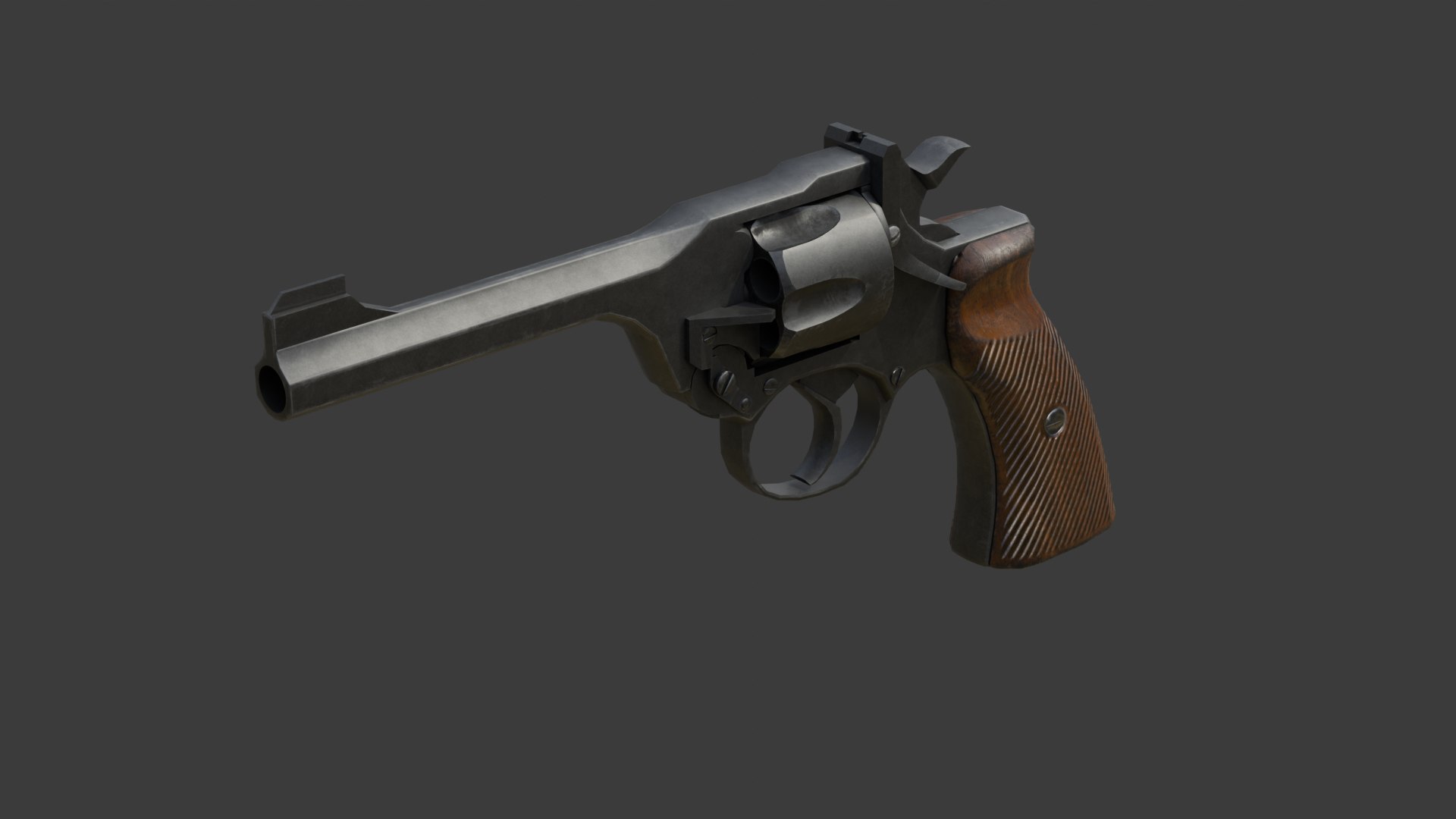 3D Enfield No2 Mk1 Revolver Low Poly - TurboSquid 2305076