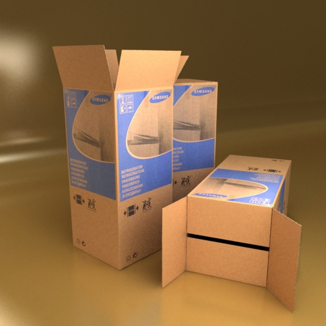 3ds Max Photorealistic Cardboard Box Resolution