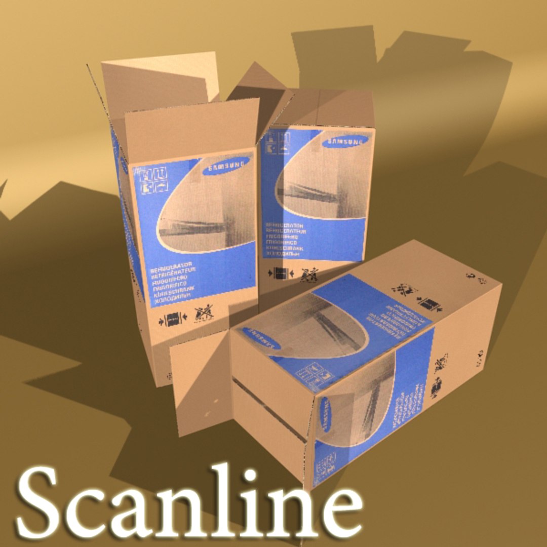 3ds Max Photorealistic Cardboard Box Resolution