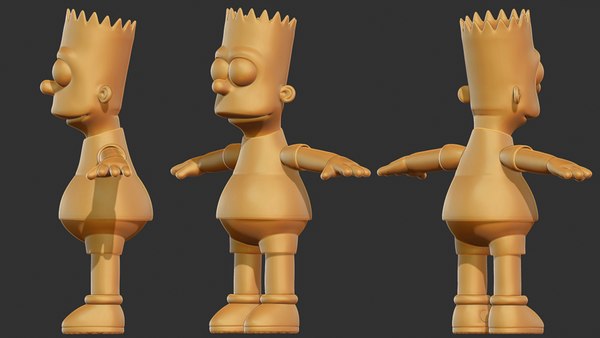 바트 심슨 캐릭터 8K 3D 모델 - TurboSquid 1755028