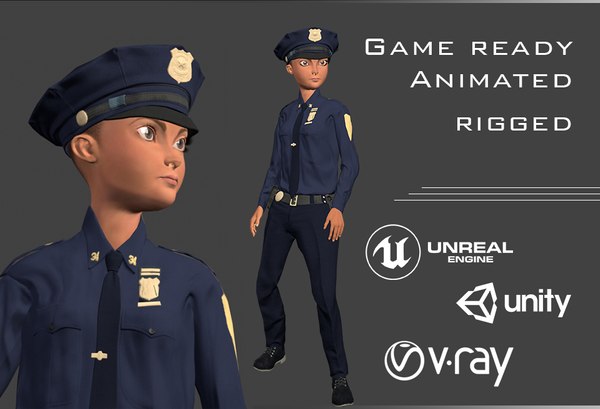 Police Officer Blender Models for Download | TurboSquid