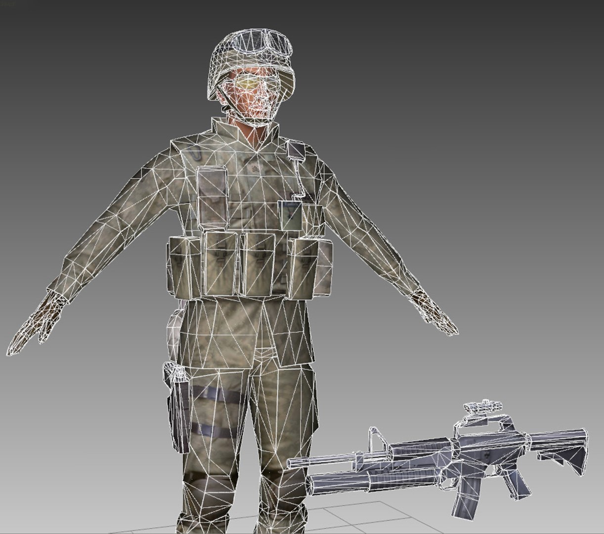 soldier military 3d model