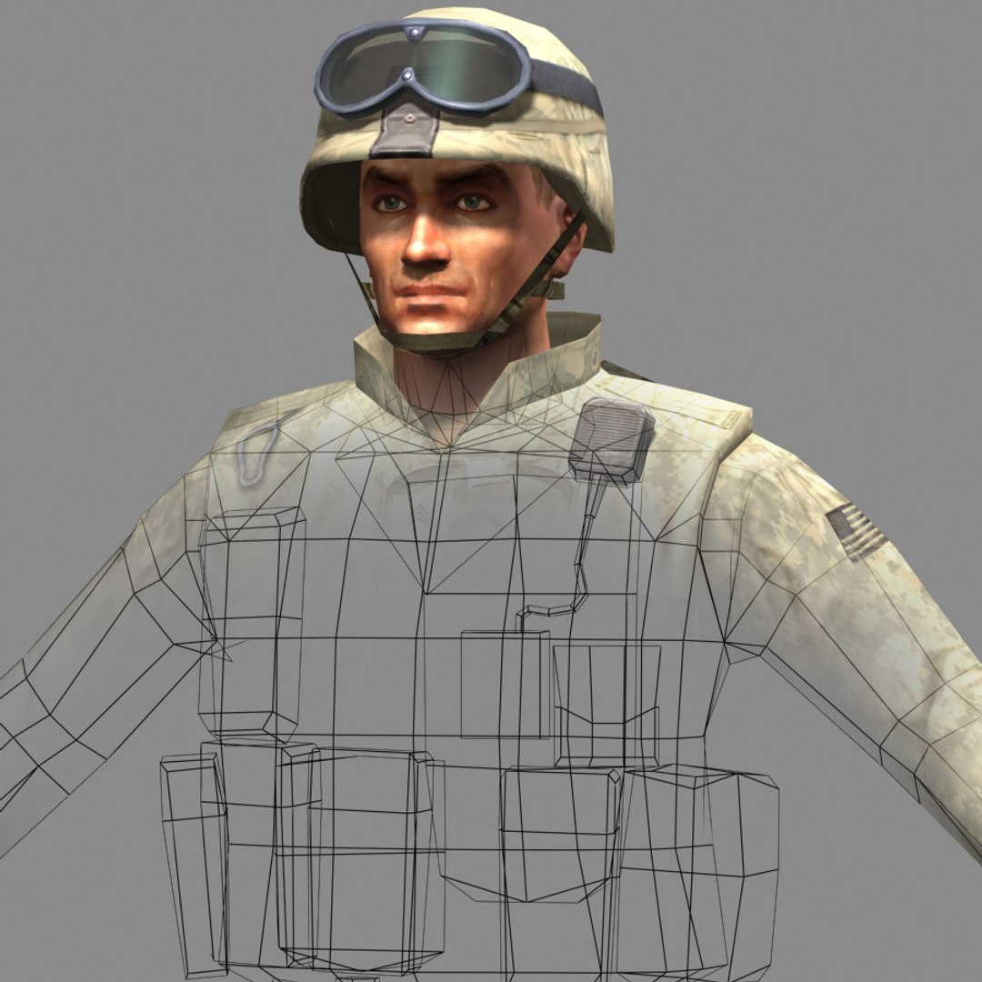 soldier military 3d model