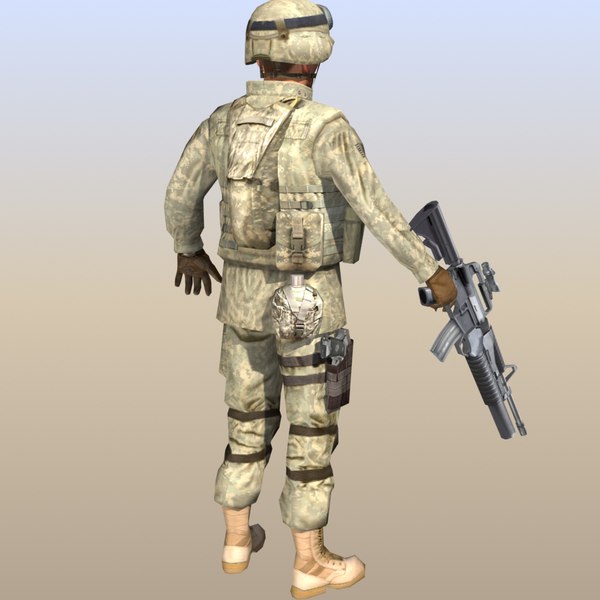 soldier military 3d model