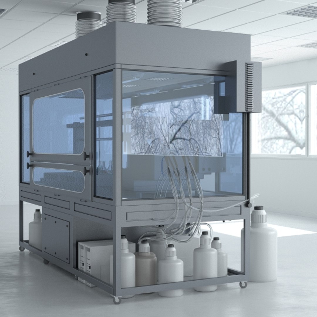 3D Model Lab Furniture Typical Set - TurboSquid 1168316
