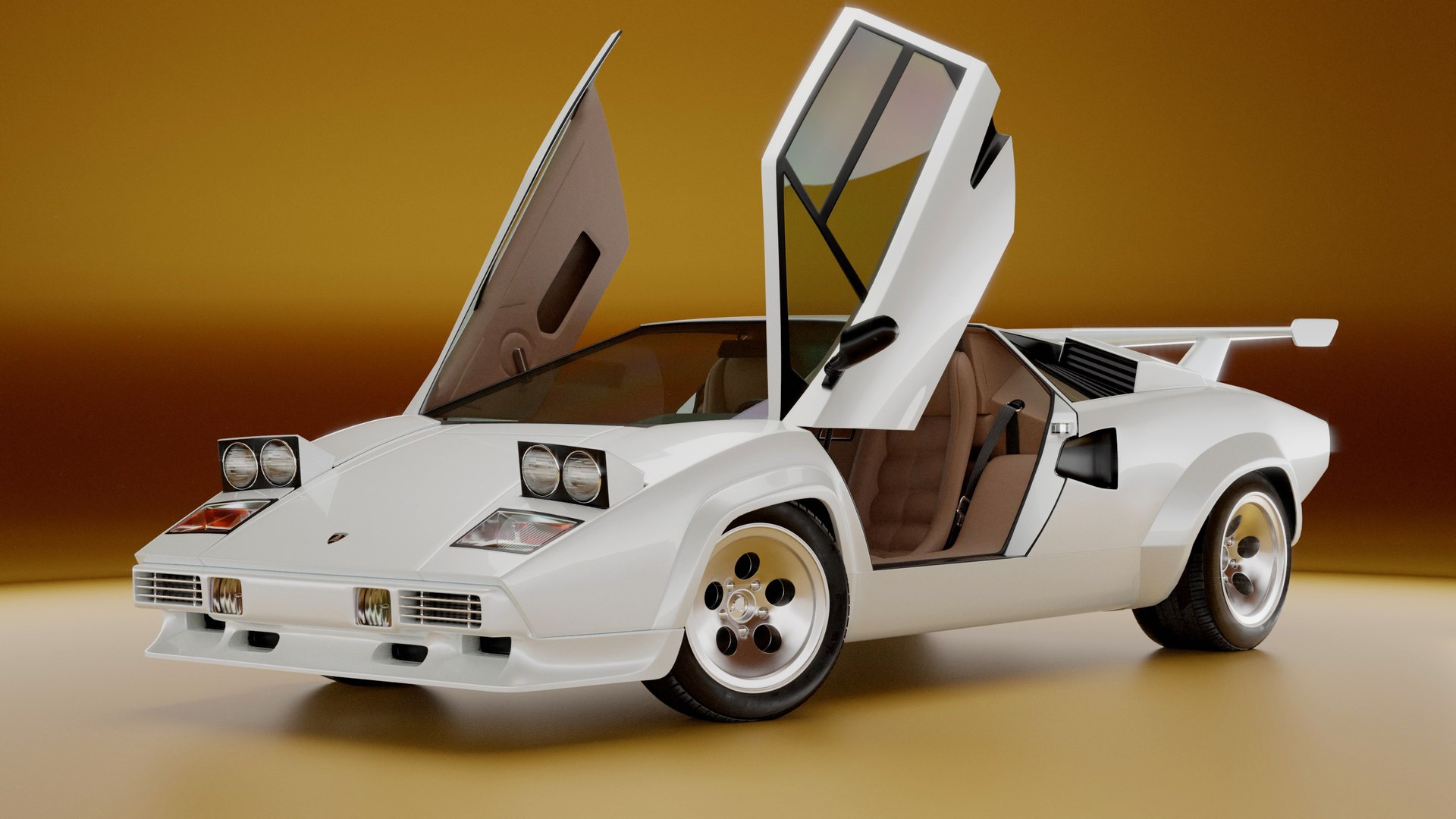 1987 Lamborghini Countach 5000QV 3D - TurboSquid 2171591