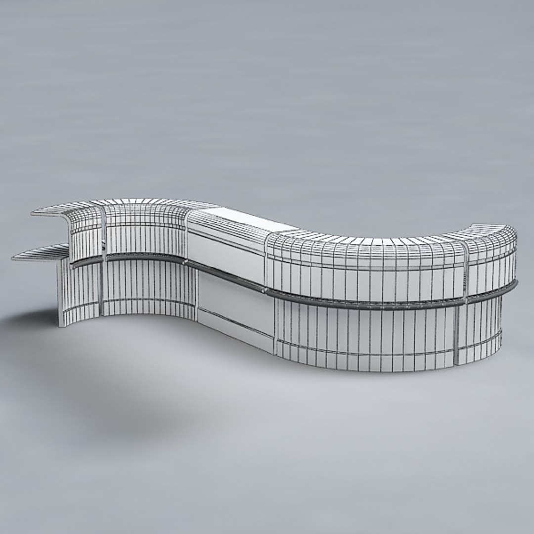 Counter Desk 3d Model