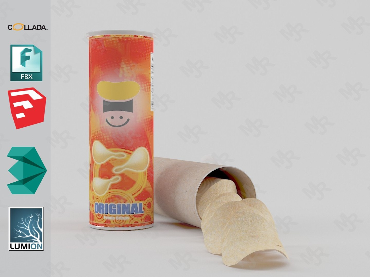 Potato Chips 3D Model - TurboSquid 1221674