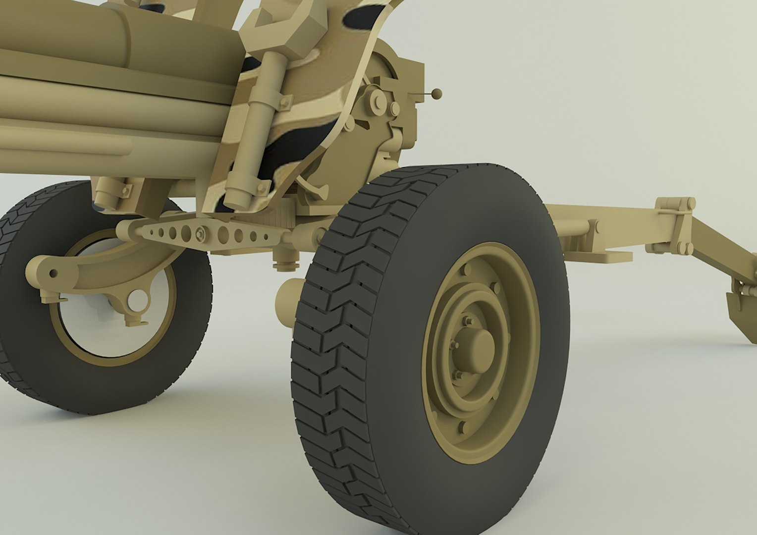 Howitzer 105mm Cannon Gun Model - TurboSquid 2062851