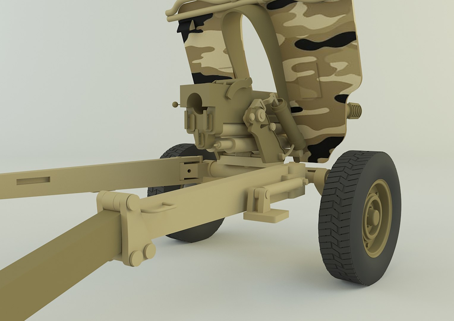 Howitzer 105mm Cannon Gun Model - TurboSquid 2062851