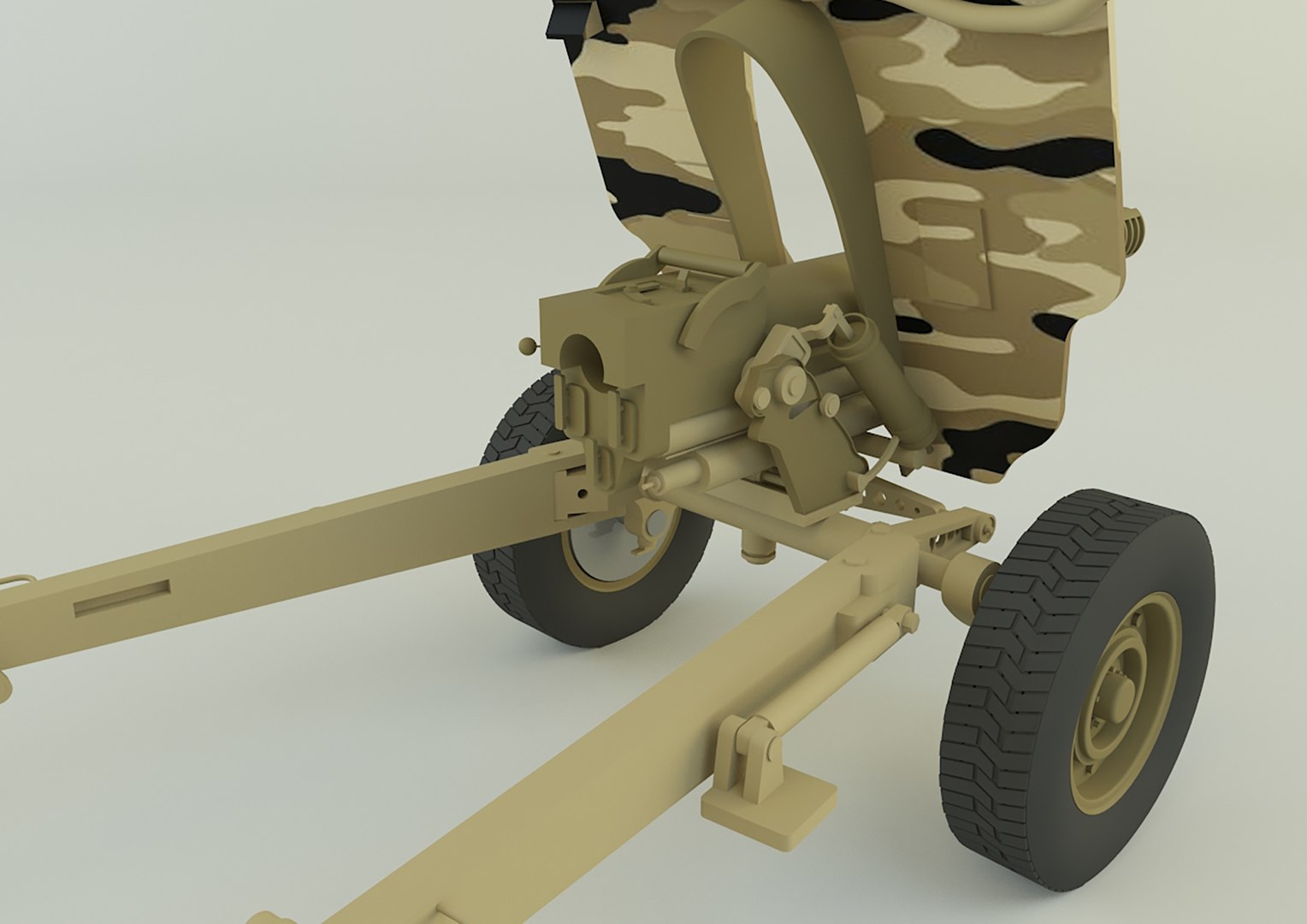 Howitzer 105mm Cannon Gun Model - TurboSquid 2062851