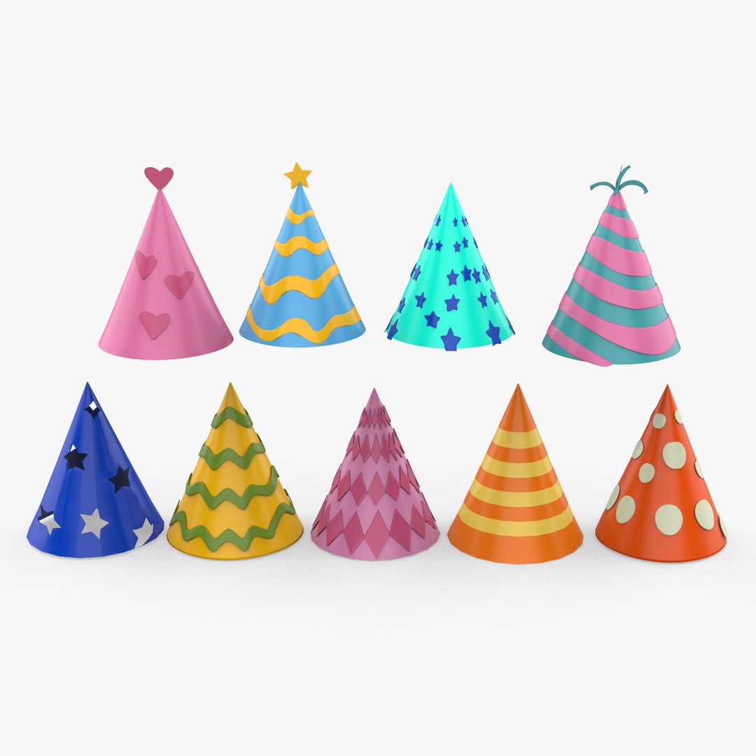 Birthday Hat Collection V001 3D Model - TurboSquid 2163584