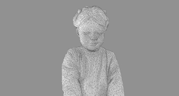 3d model of girl doll people human