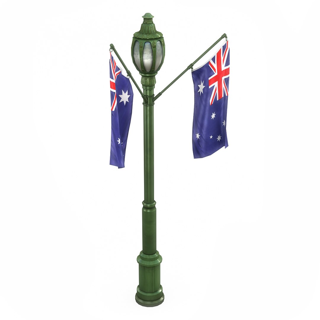 3D AU Lamp Post 1 - TurboSquid 1742165