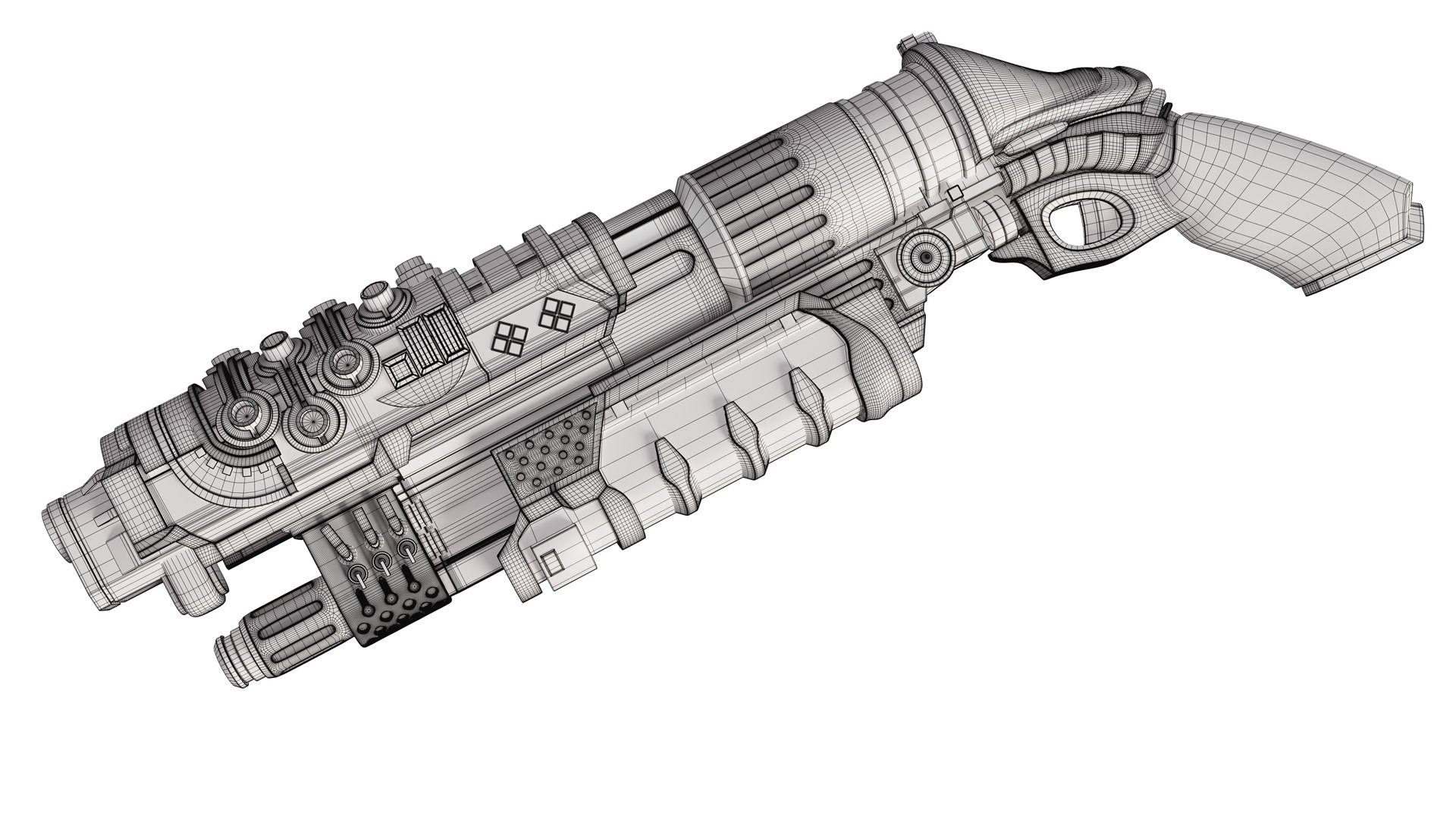 Old Sci Fi Gun Model - TurboSquid 2114222
