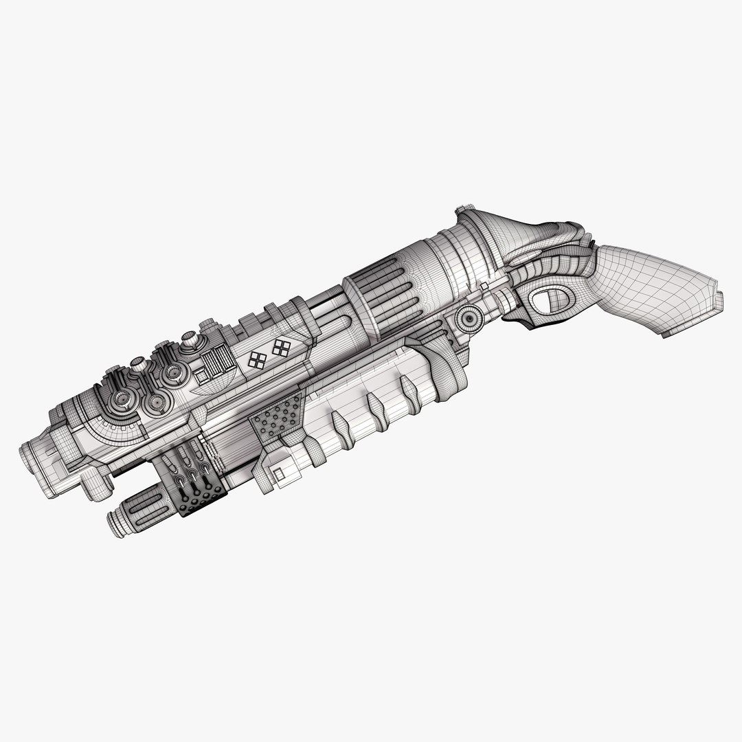 Old Sci Fi Gun Model - TurboSquid 2114222