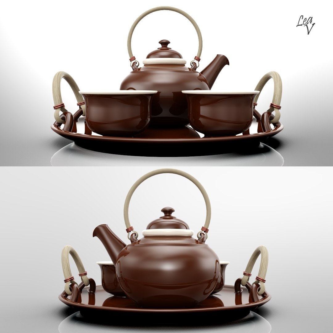 Ceramic Tea Set 3d Model