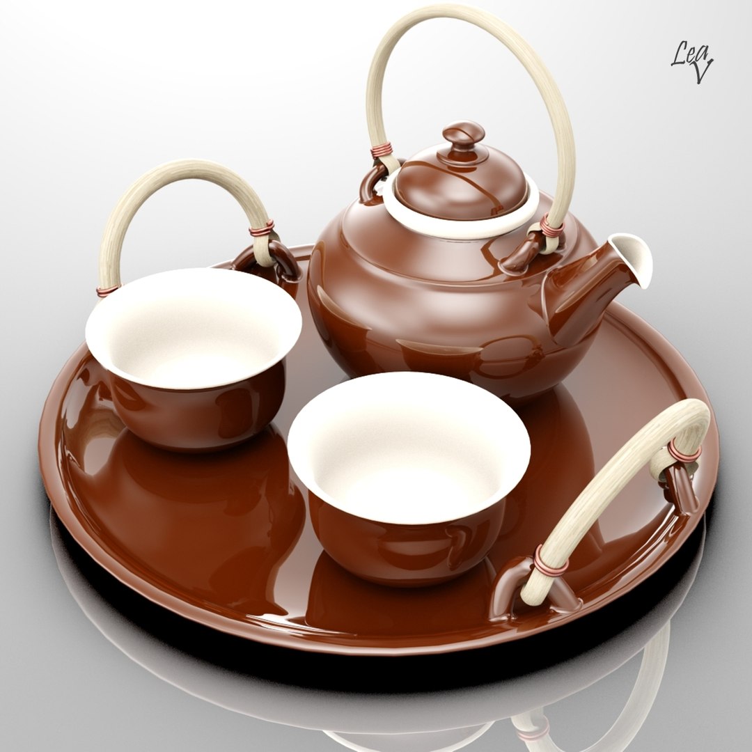 Ceramic Tea Set 3d Model