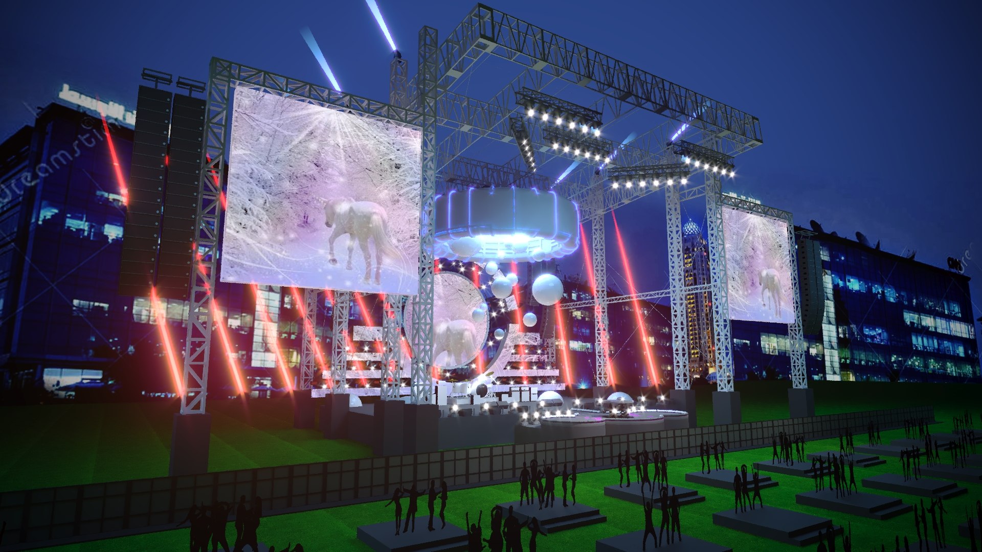 3D Concert Stage Futuristic Space - TurboSquid 2075152