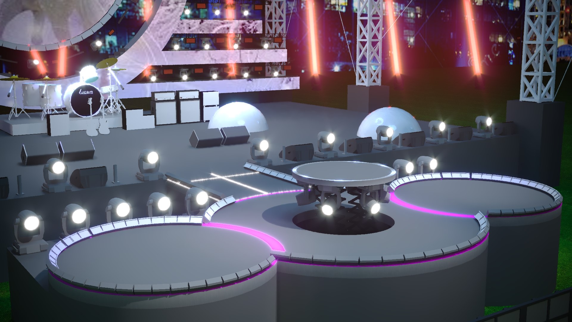 3D Concert Stage Futuristic Space - TurboSquid 2075152