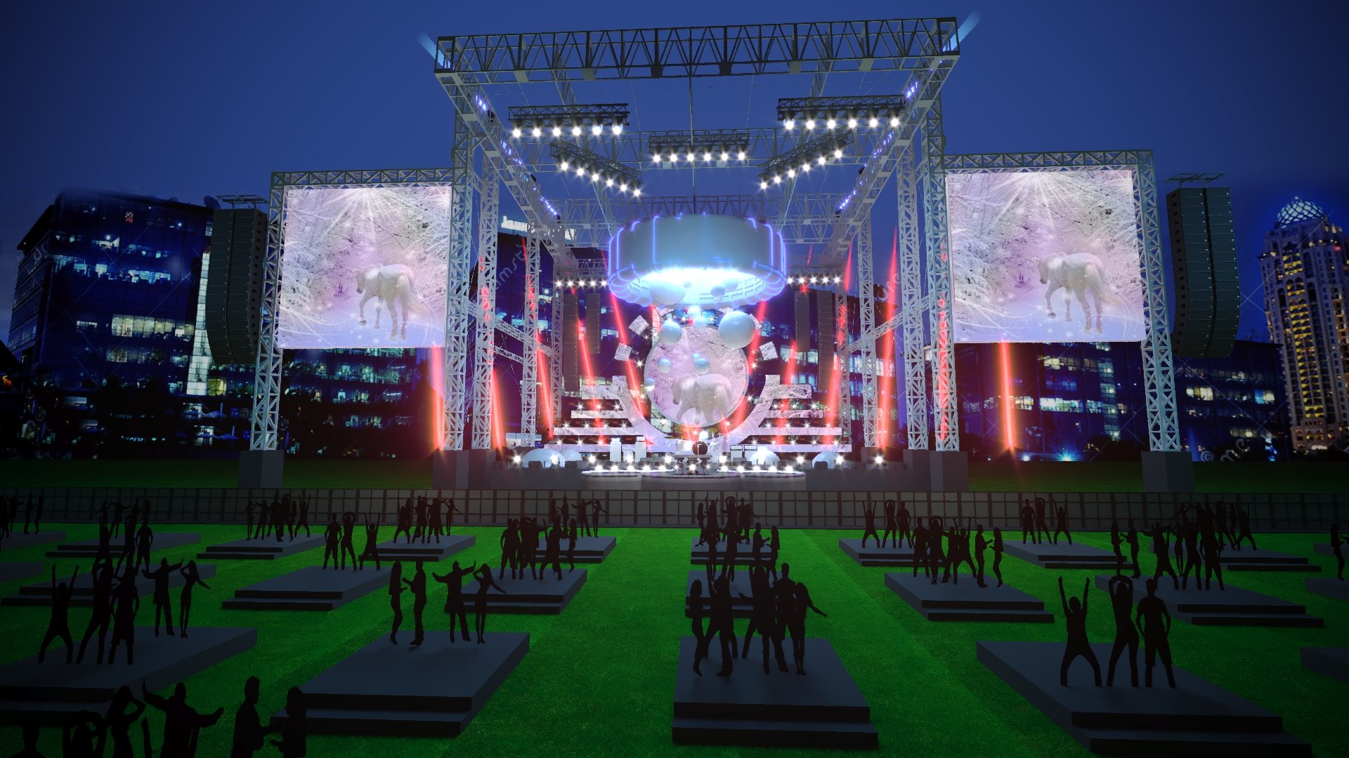 3D Concert Stage Futuristic Space - TurboSquid 2075152