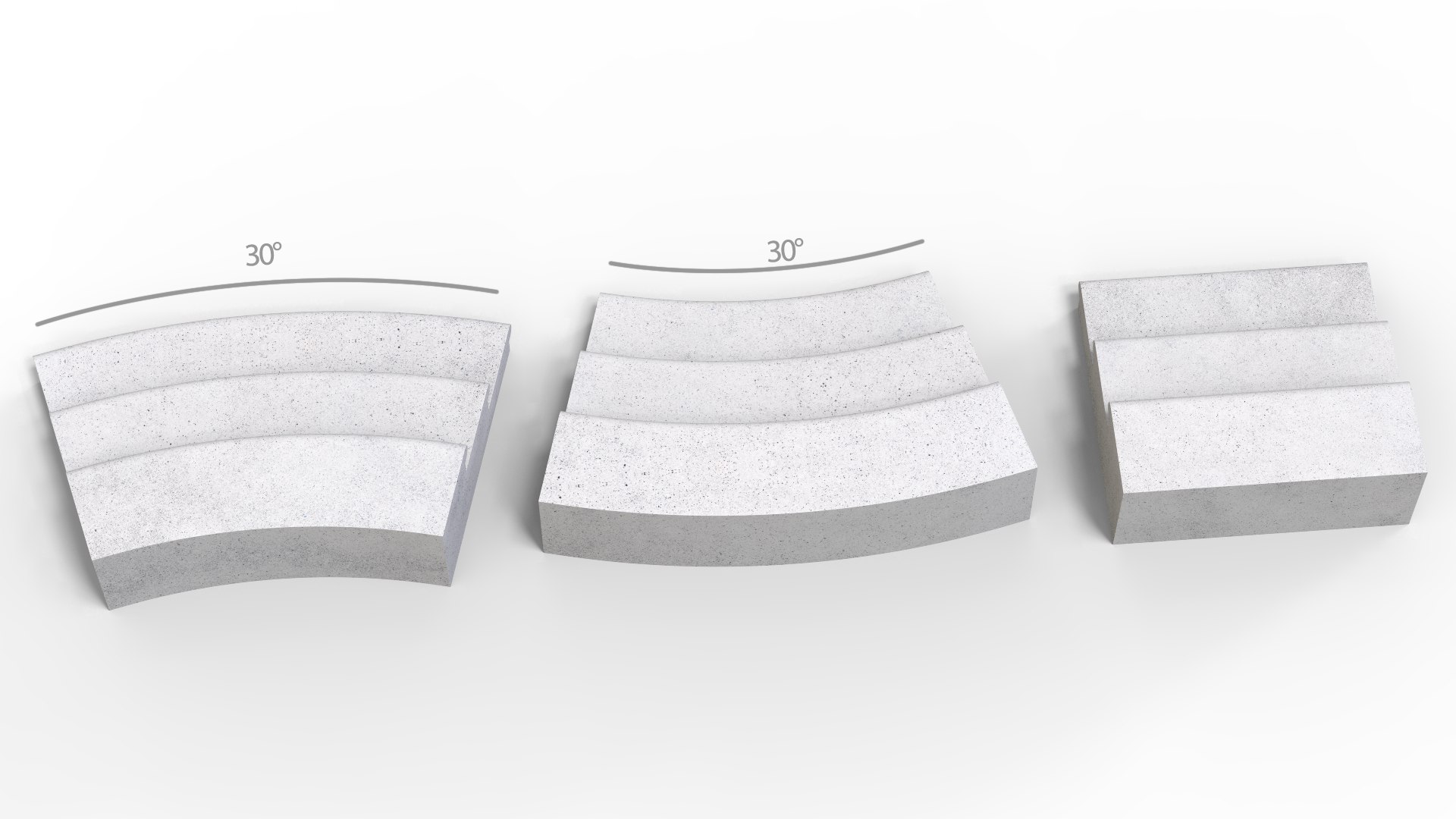 3D Model Concrete Stairs Rounded Corner - TurboSquid 2272991