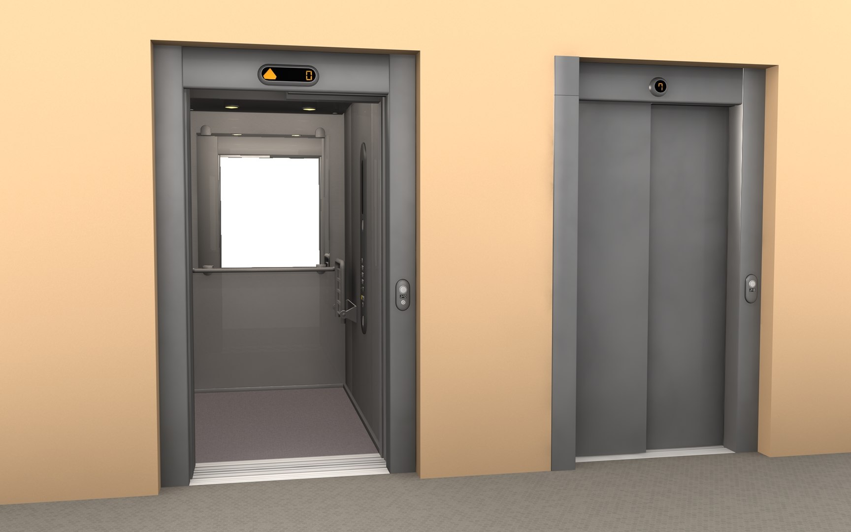 3ds Max Elevator Office Apartment Building
