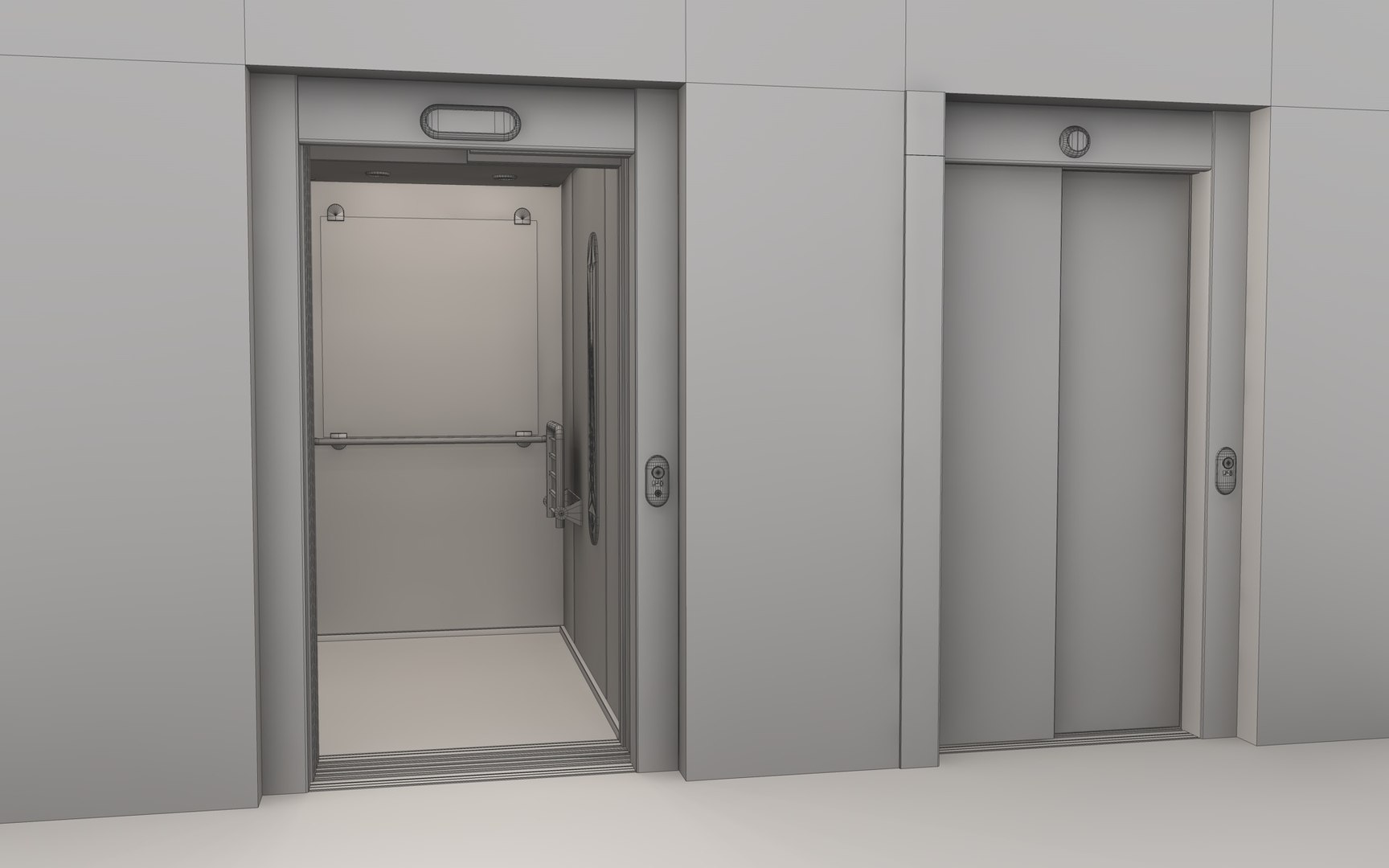 3ds Max Elevator Office Apartment Building