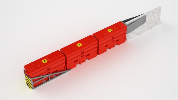 Traffix sled barrier 3D model - TurboSquid 1553521