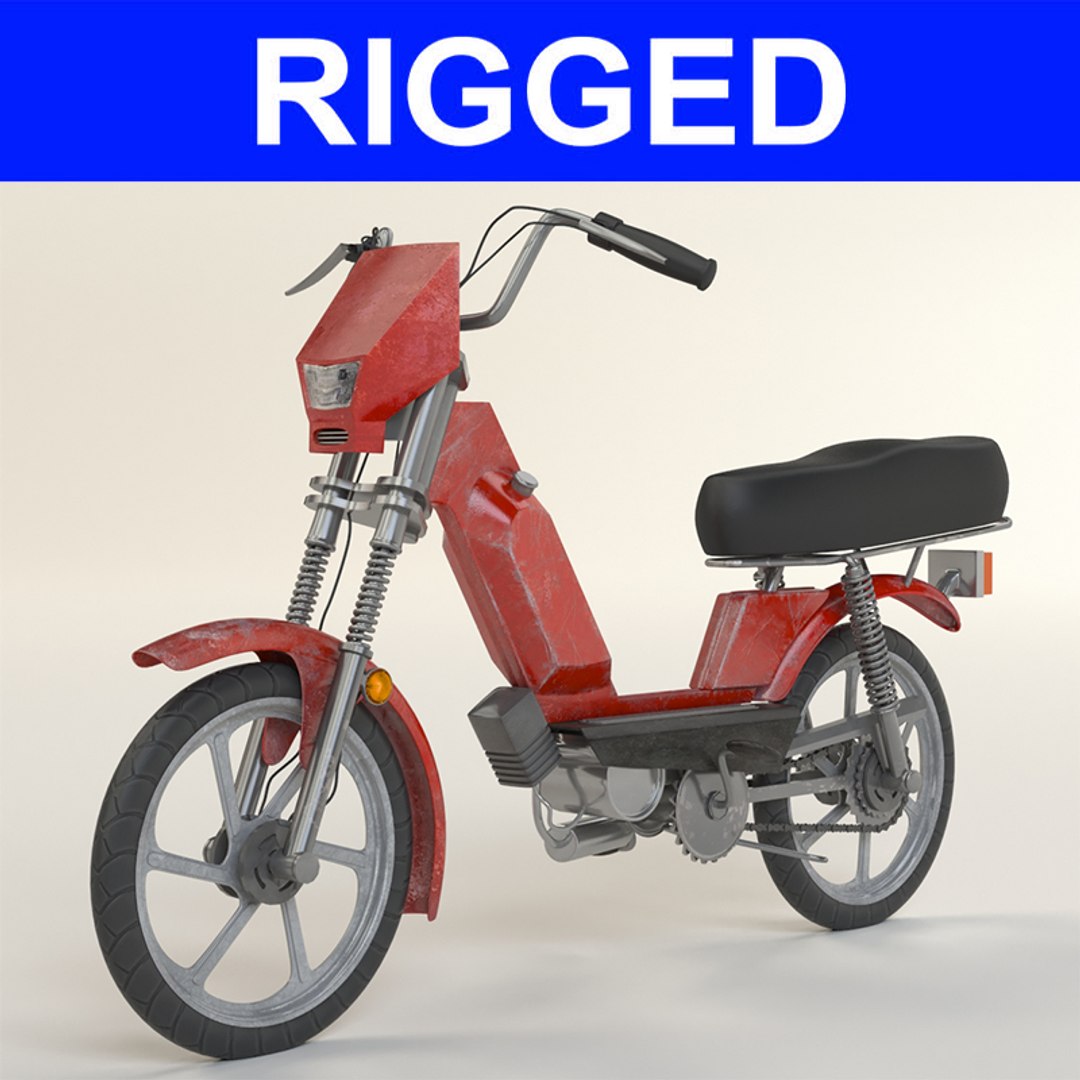 Moped bike 3D model - TurboSquid 1433002