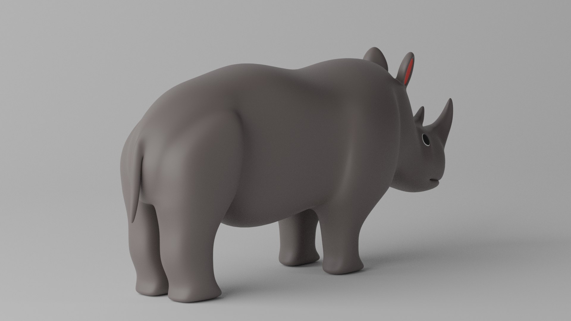 3D Cartoon Rhinoceros Rhino Model - TurboSquid 2104794