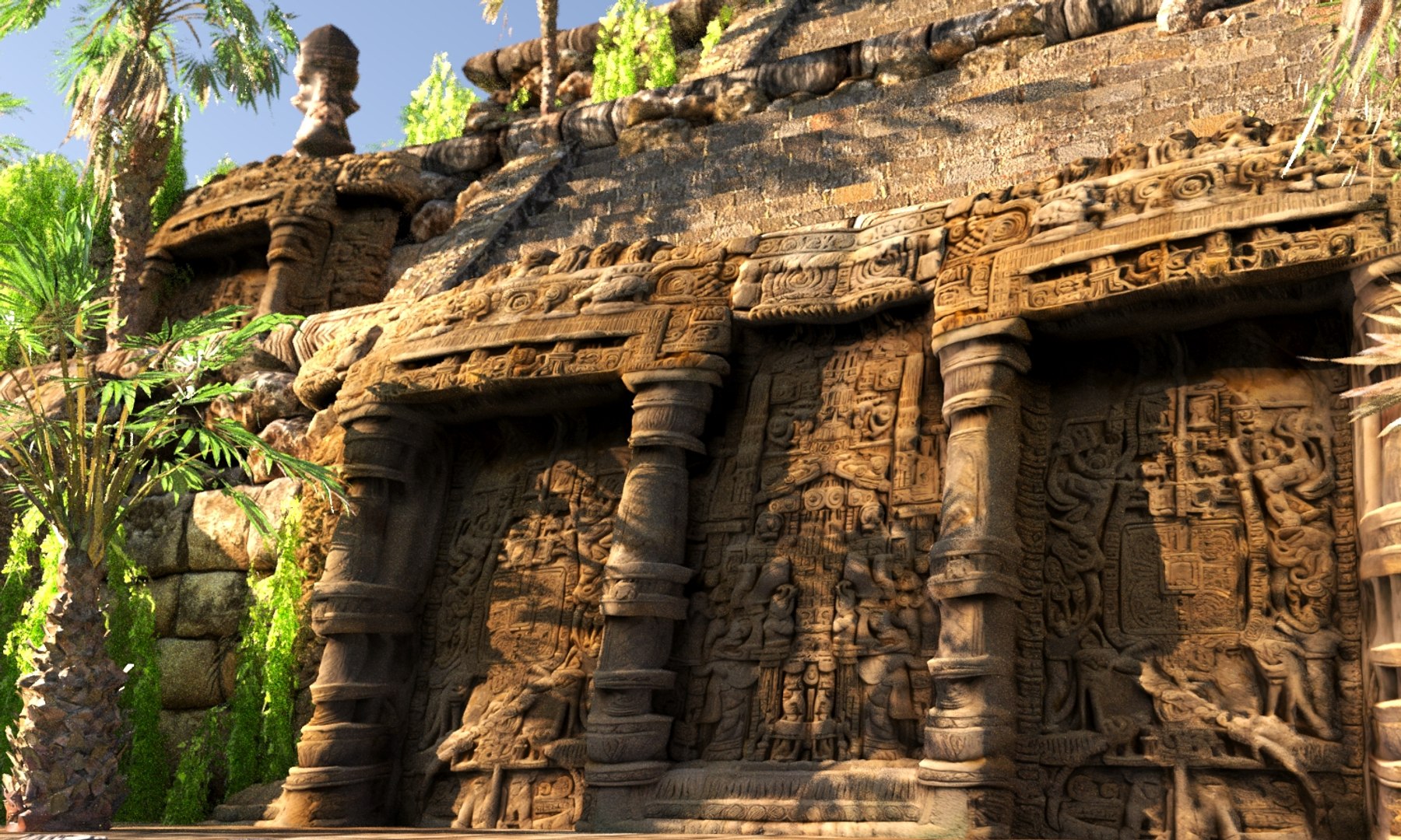 3D Aztec Pyramids Pack Model - TurboSquid 2087195