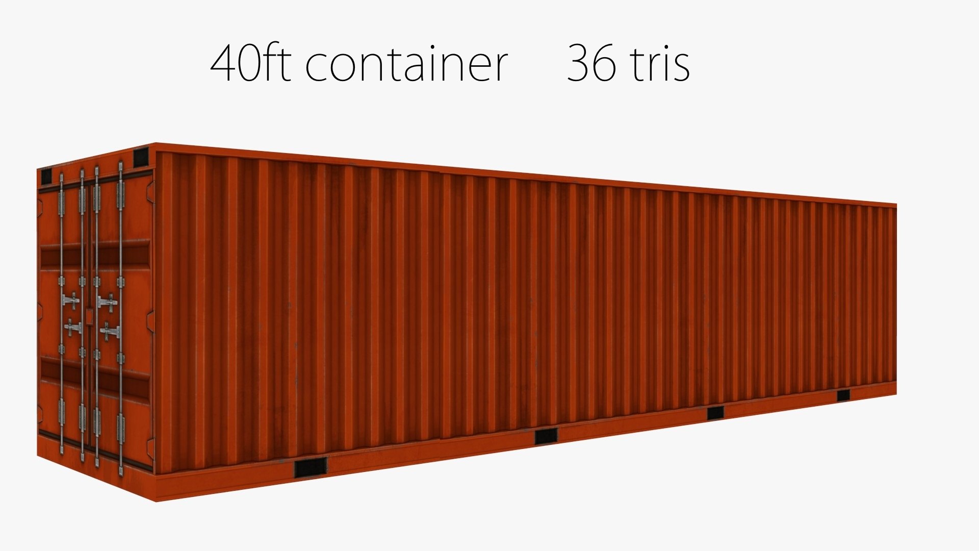 Red Shipping Containers Pack 3ds