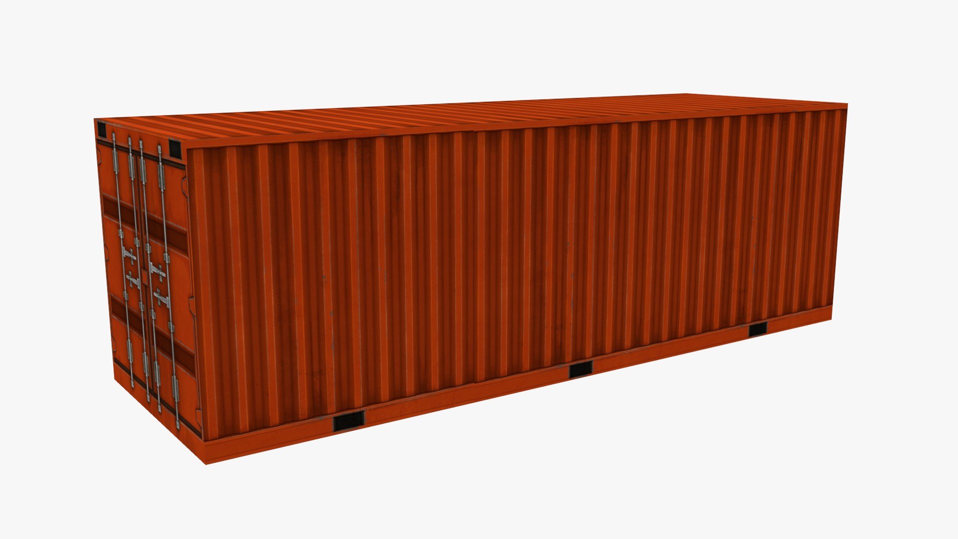 Red Shipping Containers Pack 3ds
