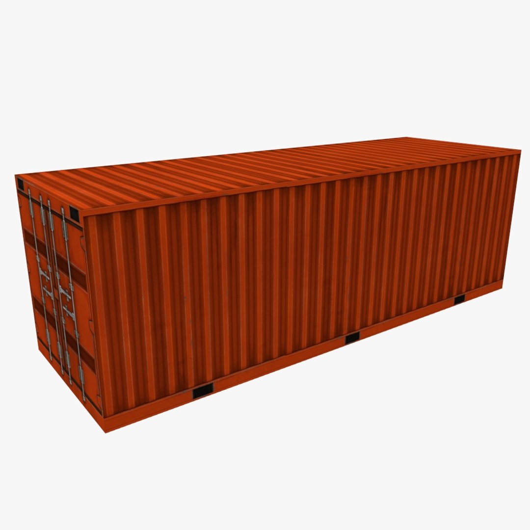 Red Shipping Containers Pack 3ds