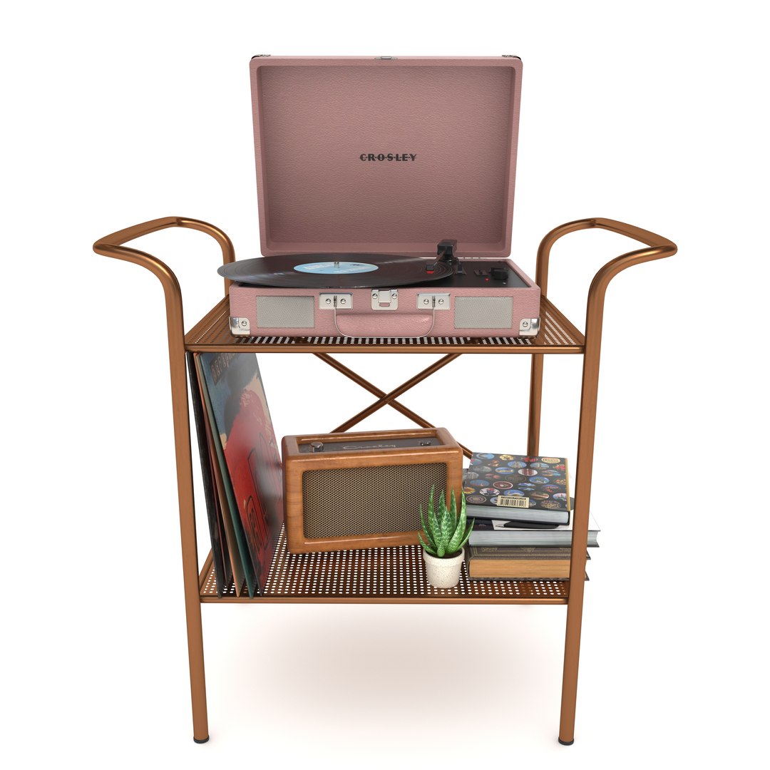 Crosley Vinyl Stand Records 3D Model - TurboSquid 1637605